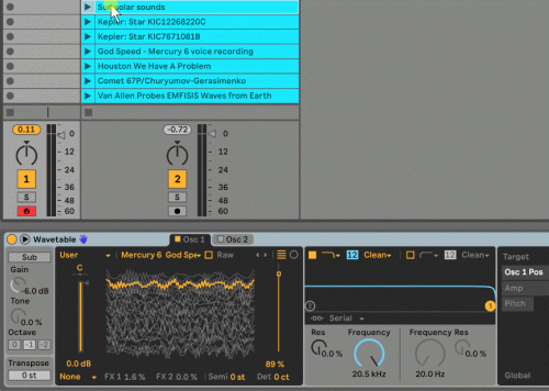 Custom Wavetables using sounds from Space – Subaqueous Music